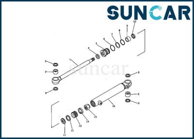 China Swing Cylinder 707-00-50340 OEM PC05-1 Excavator Komatsu Cylinder Inner Repair Sealing Kit for sale