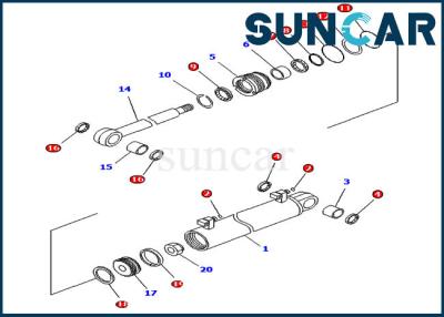 China Crawler Dozer Komatsu 707-99-34630 Lift Repair Seal Kit D61EX-15EO Cylinder Replacement Parts for sale