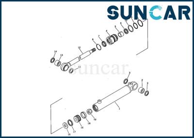 China 707-00-50640 Swing Cylinder Service Kit Komatsu PC05-5 Repair Seal Kit For Mini Excavator for sale