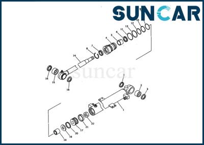 China 707-00-50660 Komatsu PC05-6 Mini Excavator Model Boom Cylinder Inner Repair Sealing Kit for sale