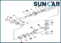 China D61EX-15 D61PX-15 Komatsu OEM Parts 707-99-43690 Dozer Hydraulic Tlit Cylinder Seal Kit for sale