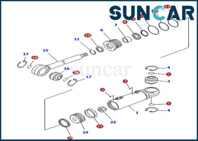 China D61EX-15 D61PX-15 Komatsu OEM Parts 707-99-43690 Dozer Hydraulic Tlit Cylinder Seal Kit for sale