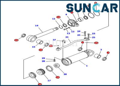 China 707-98-52240 7079852240 Ripper Cylinder Repair Kit D65E-12 Dozer Komatsu Seal Kits for sale