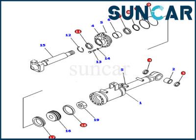 China 707-99-52215 Hydraulic Cylinder Repair Seal Kit ISO9001 Tilt Sealing Kit Fits D65E-12 Komatsu for sale