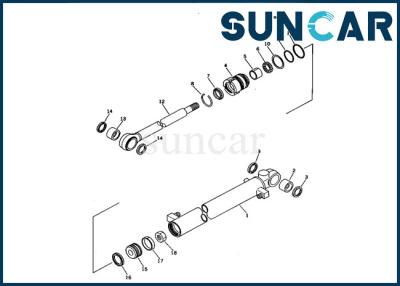 China Bucket Cylinder Seal Kit 707-00-50680 Replacement Service Kit For Komatsu Mini Excavator PC05-6 for sale