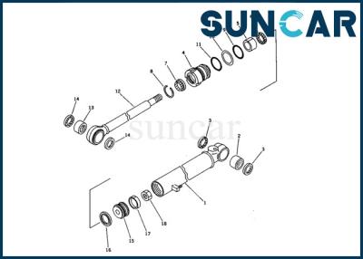 China 707-00-50691 Hydraulic Piping Cylinder Repair Seal Kit Swing Sealing Kit Fits PC05-6 Komatsu for sale