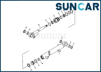 China 707-00-55010 Arm Cylinder Seal Kit Komatsu PC07-1 Mini Excavator Inner Repair Parts for sale