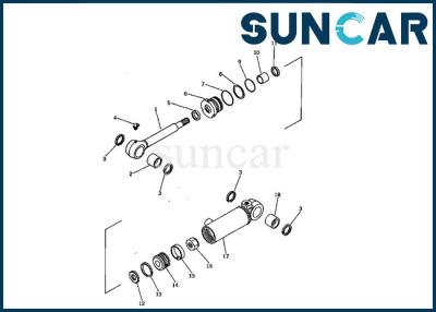 China 707-00-60310 Blade Cylinder Sealing Kit Komatsu PC05-1 Seal Repair Kit Mini Excavator Replacement for sale