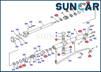 China 707-99-25880 Lift Cylinder Seal Repair Kit For Trimming Dozer D65EX-15 D65PX-15 Models for sale