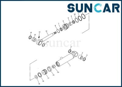 China Komatsu Service Kit 707-00-60340 Blade Cylinder Seal Kits Fits Mini Excavator PC05-5 Inner Parts for sale