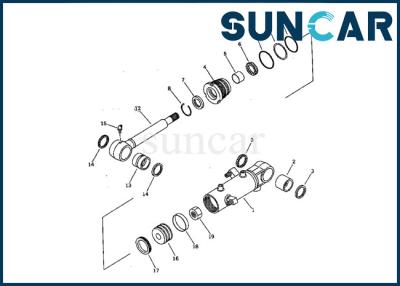 China 707-98-11210 Hydraulic Cylinder Repair Seal Kit Komatsu Boom Cylinder Service Kit PC07-2 Inner Parts for sale