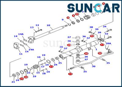 China Oil Resistance 707-98-28640 Lift Repair Seal Kit D65EX-15 D65PX-15 Komatsu Cylinder Sealing Kit for sale