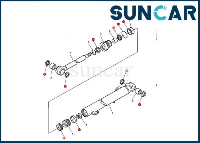 China 878000378 Komatsu Sealing Kit Oil Resistance PC07-2 Bucket Cylinder Repair Kits Machinery Gasket Kit for sale