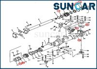 China 707-98-37580 Blade Lift Cylinder Seal Kit Fits D85A-21 Komatsu Crawler Dozers Models for sale