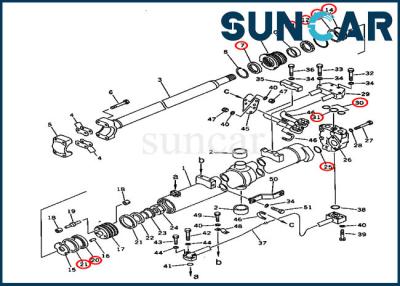 China 707-98-37580 Blade Lift Cylinder Seal Kit Fits D85A-21 Komatsu Crawler Dozers Models for sale