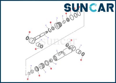 China 878000382 Boom Swing Cylinder Seal Kit Komatsu Excavator PC05-7 Inner Repair Oil Sealing Gasket Kit for sale