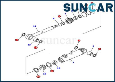 China 707-98-43520 Blade Trimming Cylinder Replacement Seal Kit D85A-21 D85E-21 Komatsu Repair Kit for sale