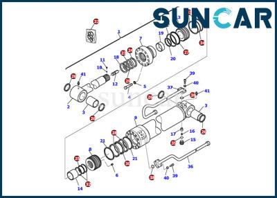 China 707-99-35310 Arm Cylinder Seal Kit Fits Komatsu PC110R-1 PC95R-2 Excavator Sealing Gasket Kit for sale