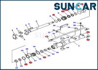 China D85EX-15 D85PX-15 Bulldozer 707-99-36140 Komatsu Blade Lift Sealing Kit Cylinder Repair Kits for sale