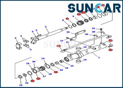 China D85EX-15 D85PX-15 Bulldozer 707-99-36140 Komatsu Blade Lift Sealing Kit Cylinder Repair Kits for sale