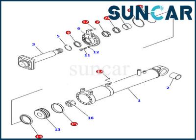 China 707-99-53620 7079953620 Blade Tilt Cylinder Service Kit For Komatsu D85EX-15E0 D85MS-15 for sale