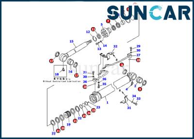 China Komatsu 707-99-37300 Boom Cylinder Seal Kit Fits Excavator Machinery PC130-7 Inner Parts Service Kit for sale