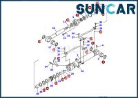 China 707-99-37340 Boom Cylinder Seal Kit Komatsu Excavator PC128US-2-A Inner Repair Sealing Gasket Kit for sale