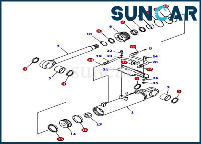 China 707-99-43660 Hydraulic Lift Cylinder Seal Kit D85EX-15E0 Models Komatsu Replacement Kit for sale