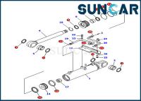 China 707-98-43650 Ripper Lift Cylinder Sealing Kit Repair Service Kit For D85EX-15 Komatsu for sale