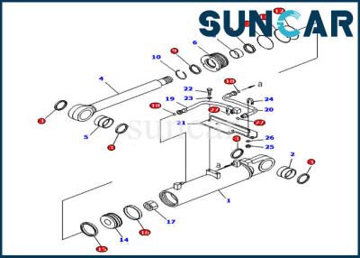China 707-98-43650 Ripper Lift Cylinder Sealing Kit Repair Service Kit For D85EX-15 Komatsu for sale