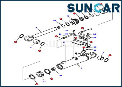 China Komatsu Repair Seal Kit 707-99-43700 Ripper Lift Cylinder Kits For D85MS-15 Bulldozer Parts for sale