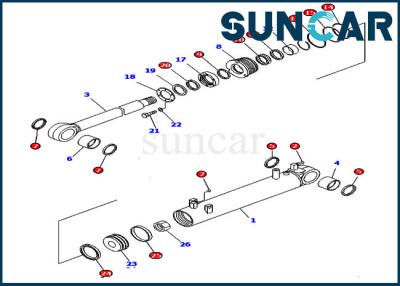 China 707-99-43380 7079943380 Hydraulic Service Kit D85EX-15 Komatsu Cylinder Replacement Seal Kit for sale