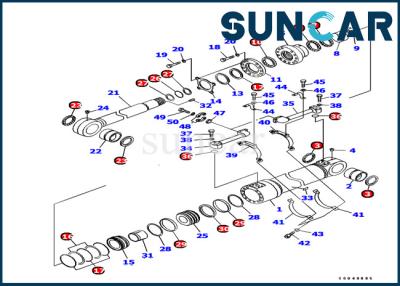 China 707-99-72370 Bottom Dump Cylinder Seal Kit For Loader  Komatsu PC1250-7 Machinery Inner Parts for sale