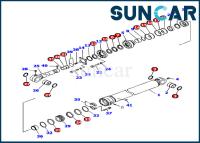China Komatsu 707-99-72380 Bucket Cylinder Seal Kit Inner Repair Service Kit PC1250-7 Excavator Model for sale