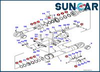 China PC1250-7 Models 707-99-77010 Komatsu Bucket Loader Cylinder Seal Kit Komatsu Excavator Inner Parts for sale