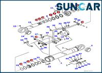 China Komatsu Service Kit 707-99-77050 Bucket Cylinder Seal Kits For PC1250-8 Excavator replacement for sale