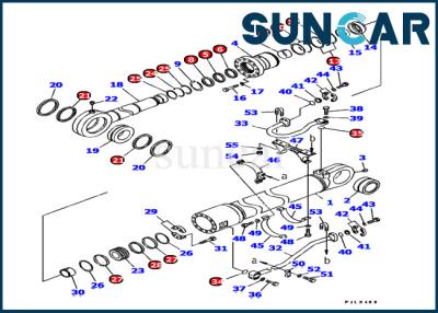 China 707-99-77120 Hydraulic Seal Kit Komatsu Bucket Cylinder Service Kit PC1100-6 FOR 5.7M Cylinder Assy for sale