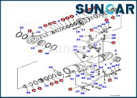 China Komatsu Seal Kit 707-99-77190 Bucket Cylinder Service Kit Parts For PC1250LC-8 Excavator Inner Repair for sale