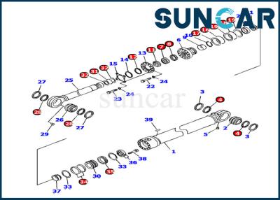 China 707-99-78770 Komatsu Seal Kit ISO9001 PC1250-7 Hydraulic Cylinder Repair Kits Oil Sealing for sale