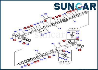 China 707-99-89270 Oil Resistance Komatsu Sealing Kit PC1250-7 Excavator Arm Cylinder Service Kit for sale