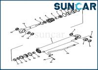 China 707-98-22810 Komatsu Excavator Boom Cylinder Seal Kit PC12UU-2 Inner Repair Service Kit for sale