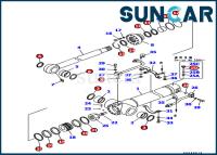 China PC128UU-1 Excavator 707-99-38710 Komatsu Arm Cylinder Sealing Kit Equipment Inner Parts for sale