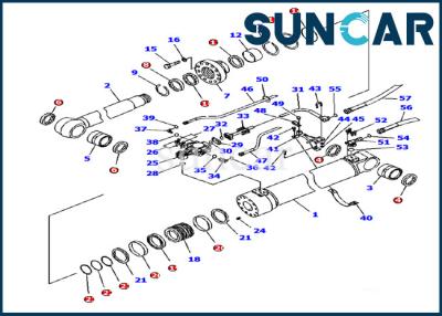 China 707-99-56630 Komatsu Boom Adjust Cylinder Service Kit PC180LC-7-E0 Excavator Inner Seal Kit for sale
