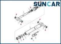 China Bucket Cylinder Seal Kit 878000498 Komatsu PC12R-8 Excavator Inner Repair Parts Oil Resistance for sale