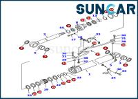China 707-99-37180 Komatsu Inner Part Excavator Service Kit Boom Cylinder Seal Kit PC130-8 Model for sale