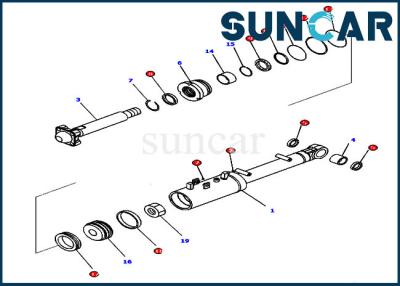 China 707-99-43390 Hydraulic Tilt Seal Repair Kit Dozer Sealing Parts For D65PX-17 D65EX-17 Komatsu for sale