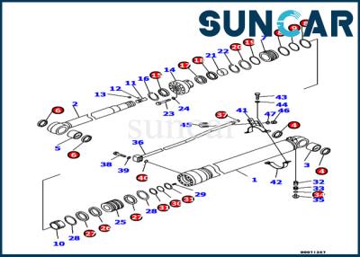 China 707-99-45170 Komatsu Excavator Hydraulic Repair Parts Pc130-8 Model Arm Cylinder Seal Kit for sale