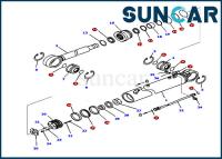 China 707-99-36720 Dozer Blade Angle Cylinder Seal Repair Kit Fits D65EX-16 D65PX-16 Komatsu for sale