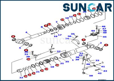 China 707-99-46430 Komatsu Boom Lift Cylinder Seal Kit For Excavator PC180LC-7 Inner Repair Kit for sale