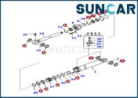 China 707-99-53310 Boom Cylinder Seal Kit Komatsu Work Equipment Excavator PC130-8 Service Kit for sale
